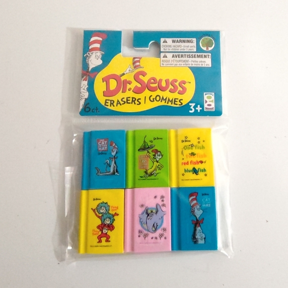 Dr. Seuss | Office | Dr Seuss Mini Book Erasers 6 Piece Set | Poshmark